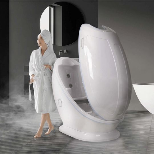 Steam Sauna with Foot Massager, Adjustable Seat, and Steam Generator ...