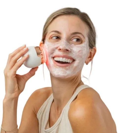 Mini Sonic Facial Cleanser with Red and Blue Light Therapy | Portable ...