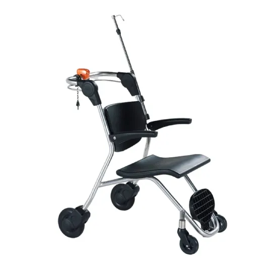 Transport Chair Stainless Steel - Stackable with Coin Return Lock ...