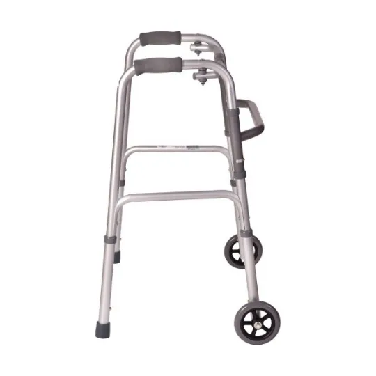 DMI Lightweight Aluminum Folding Walker with Single Release by HealthSmart