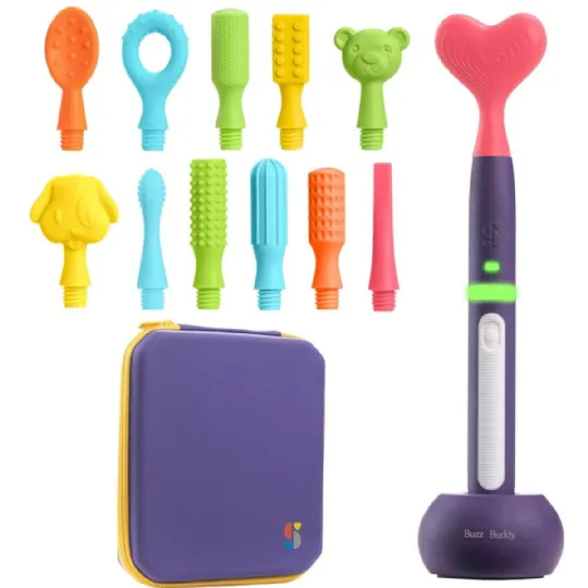 Buzz Buddy Oral Stimulation Kit - Vibrating Oral Sensory Tool with 12 ...