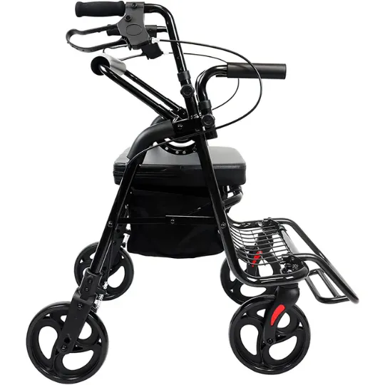 Rollator Walker Wheelchair with Seat and Foldable Design by KMINA