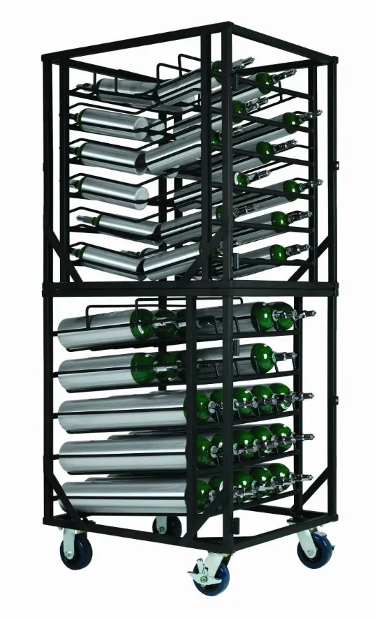 Layered Stacking Oxygen Cylinder Racks by Responsive Respiratory