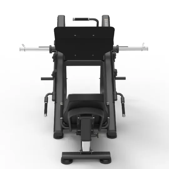 Seated Leg Press Machine, 45 Degree Plate-Loaded with Adjustable Back ...