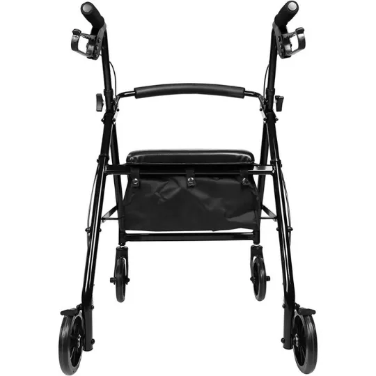 4-Wheel Folding Walker for Seniors with Seat and Basket by PEPE