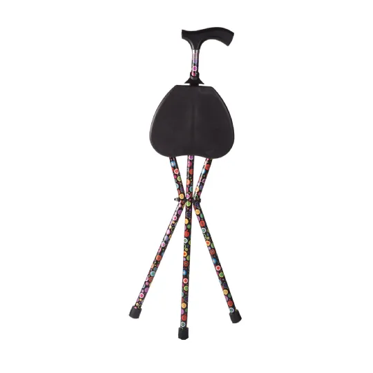 Switch Sticks Folding Walking Cane with Seat for Stability and Comfort