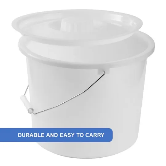 12-Quart Durable Commode Pail with Lid - Compatible With Most Bedside ...