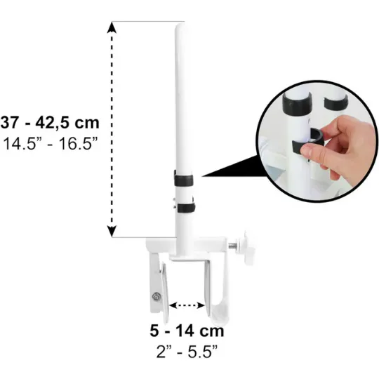 Clamp on Tub Grab Bar with Height Adjustable Option and 220 Lbs. Capacity