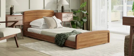 Accora Contessa Floor Bed for Fall Prevention - Adjustable Low Bed with ...