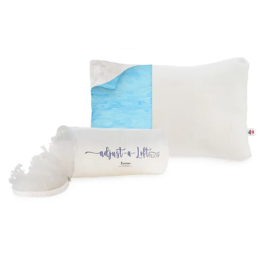 Adjust-A-Loft Adjustable Comfort Pillow With Cooling Memory Foam Insert
