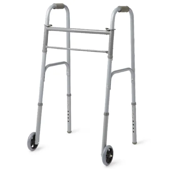Basic Two-Button Wheeled Walker by Medline