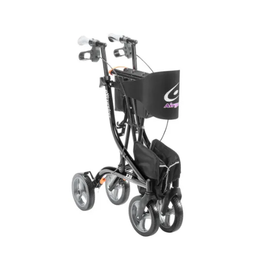 Lightweight Side-Fold Rollator with Ergonomic Handgrips, Padded Seat ...