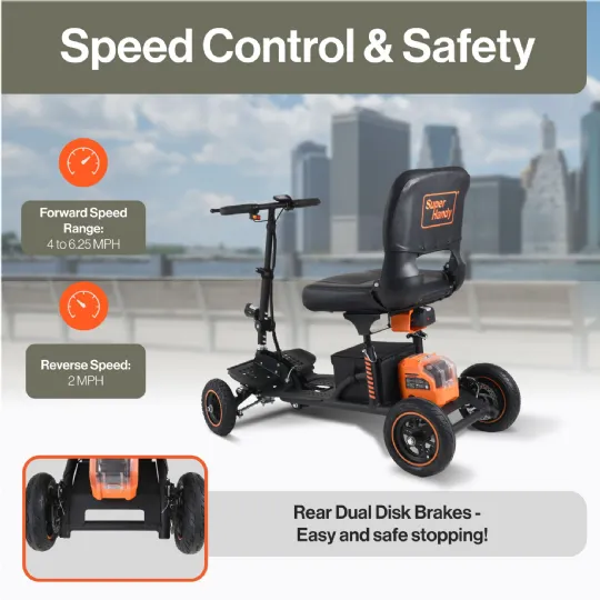 SuperHandy All Terrain 4 Wheels Mobility Scooter with Off Road Design ...