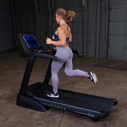 Body-Solid Folding Treadmill, 1-10 mph Speeds, Up to 12% Incline, Built ...