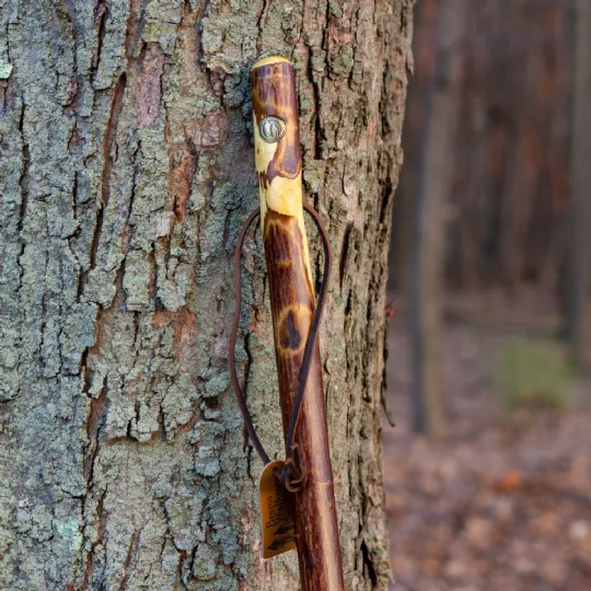 Brazos Hawthorn Wooden Walking Stick for Hiking and Mobility Support ...