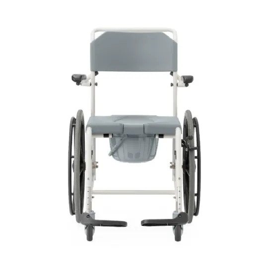 Shower Commode Wheelchair with Aluminum Frame by Medline