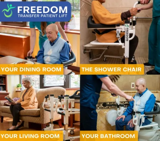 Patient Lift Transfer Chair for Seated Transfers, Freedom Electric ...