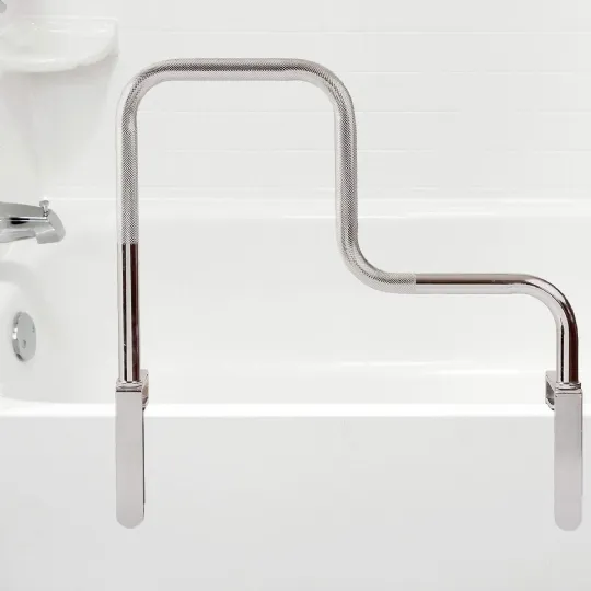 Heavy Duty Shower Grab Bar and Safety Tub Bath with Adjustable Brackets ...