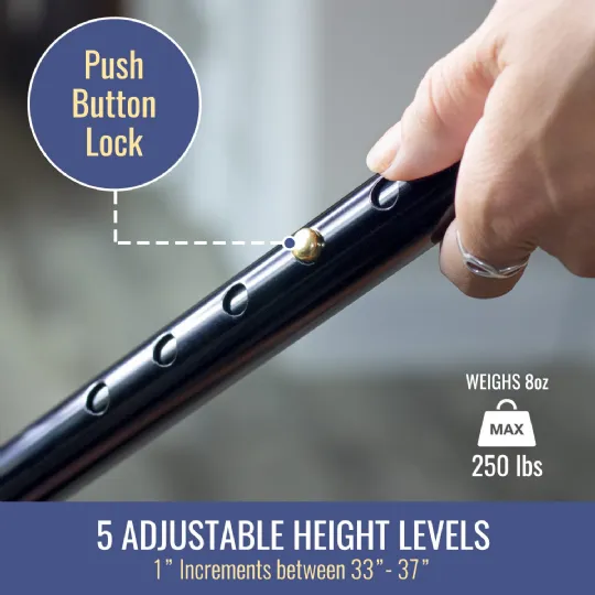 Adjustable Walking Cane for Stability and Balance Support - Foldable ...