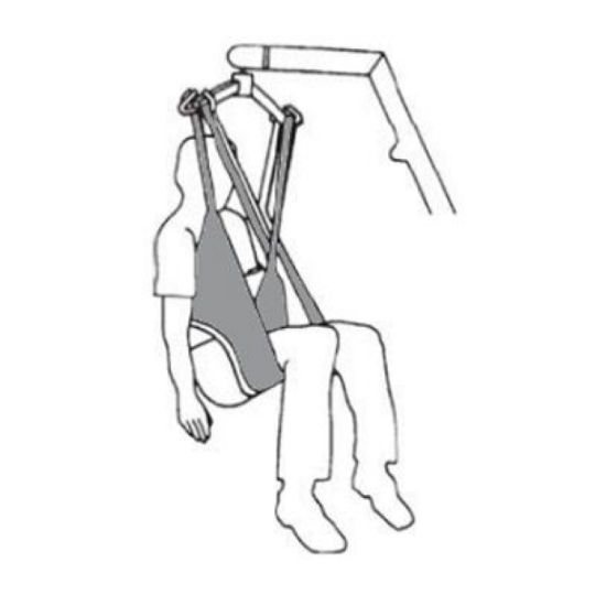 Universal Hoyer 4-Point Padded U-Slings - Used with 4 or 6 Point Cradles