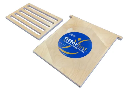 Fitterfirst Adjustable Wooden Slant Board for Calf Stretching and Rehab ...