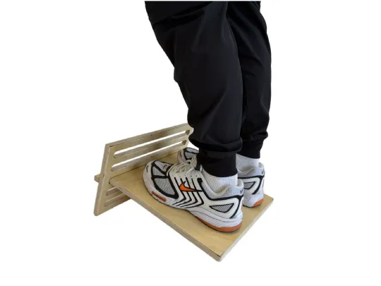 Fitterfirst Adjustable Wooden Slant Board for Calf Stretching and Rehab ...