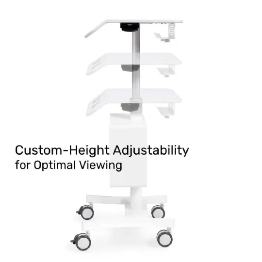 Medical Computer Cart - Height Adjustable Luxor Vitalize Laptop Cart