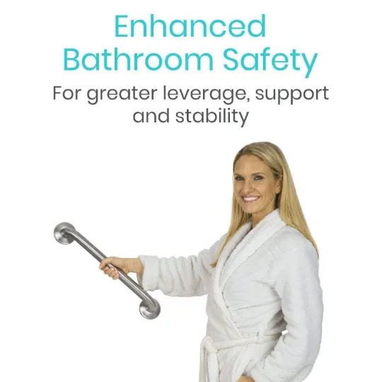 Vive Health Metal Grab Bar | Bariatric 440 Lbs Support