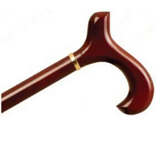 Wood Derby Cane with Rosewood Stain - FREE Shipping