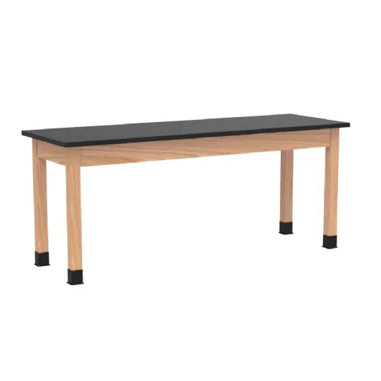 PerpetuLab Solid Wood Laboratory Table with Epoxy Resin Top - Durable ...
