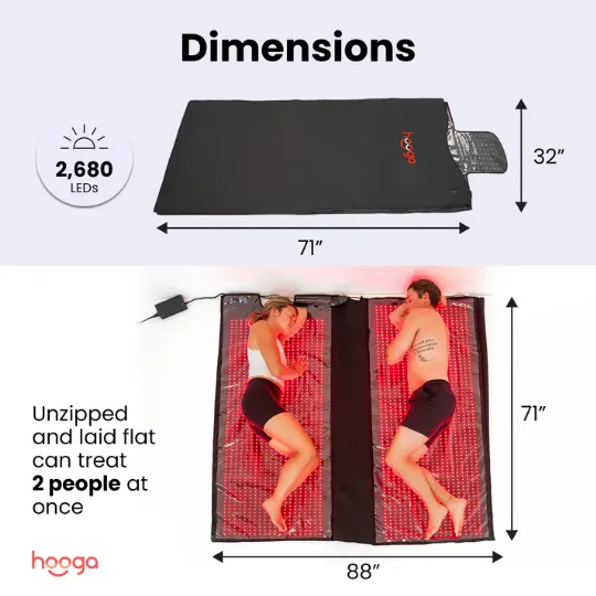 Full Body Red Light Therapy Blanket Pod with Near-Infrared Light by Hooga