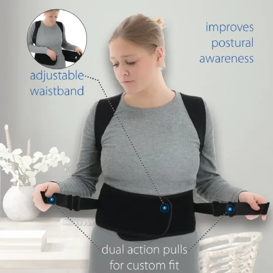 Perfect Posture Corrector With Adjustable Waistband and Breathable Mesh ...
