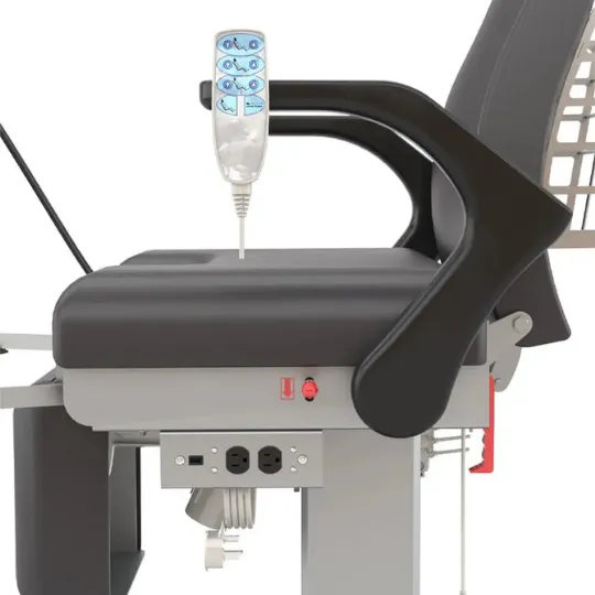 Gyno Chair with Stirrups and Power Adjustment, NitroCare Amara | 400 lb ...