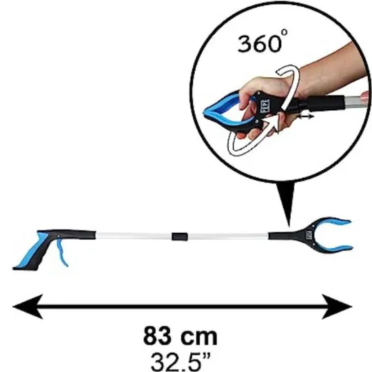 Reacher Grabber Tool - Folding with Magnetic Tip and 360 Rotating Clamp ...
