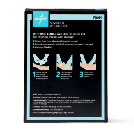 Foam Wound Dressing with Super Absorbent Core and Silicone Border ...