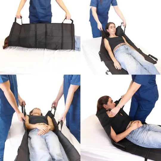 Patient Transfer Device with Handles for Turning and Repositioning by PEPE