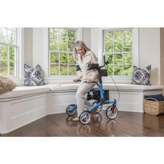 Drive Medical Elevate Upright Walker with Seat - Forearm Support ...