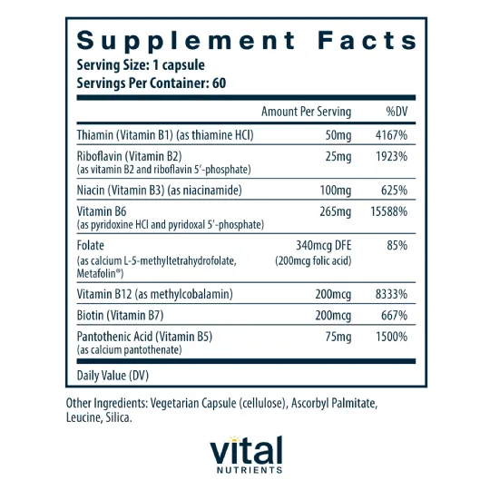 B6 Plus B-Complex Vitamin Supplement