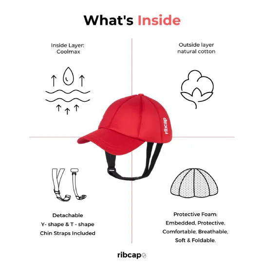 Ribcap Baseball Cap Protective Medical Helmet | Soft Head Protection ...