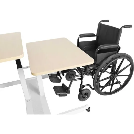 Adjustable Height Table for Wheelchair with Pneumatic Lift and Dual ...
