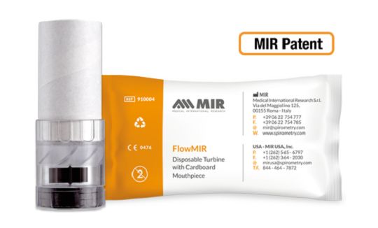 FlowMir Disposable Turbines for MIR Spirometers