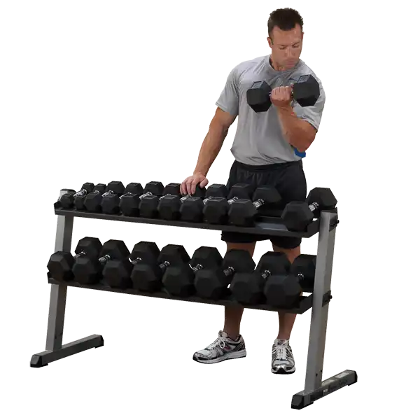 Multi-Level Saddle Dumbbell Rack by Body-Solid
